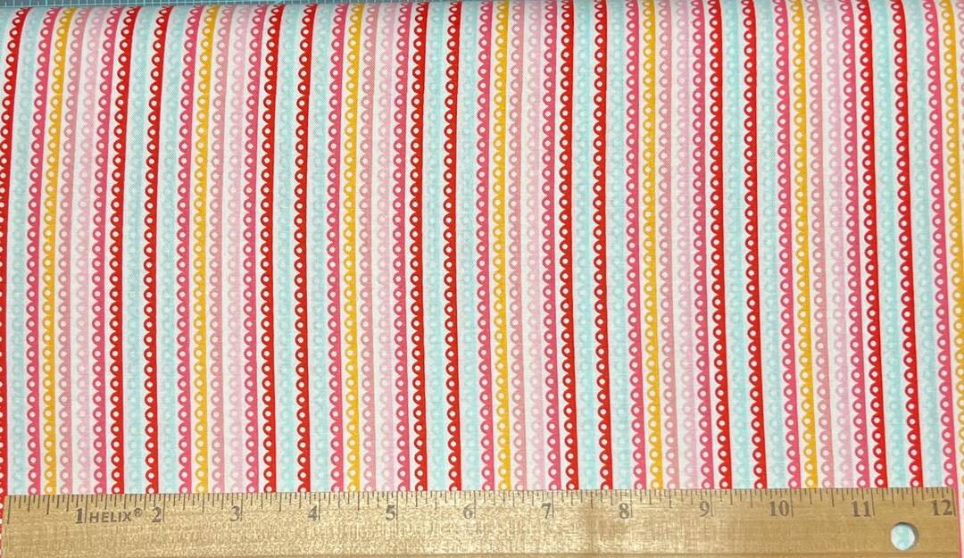 Girl Crazy Stripes Pink by Riley Blake Designs 1/2 Yard 100% Designer ...
