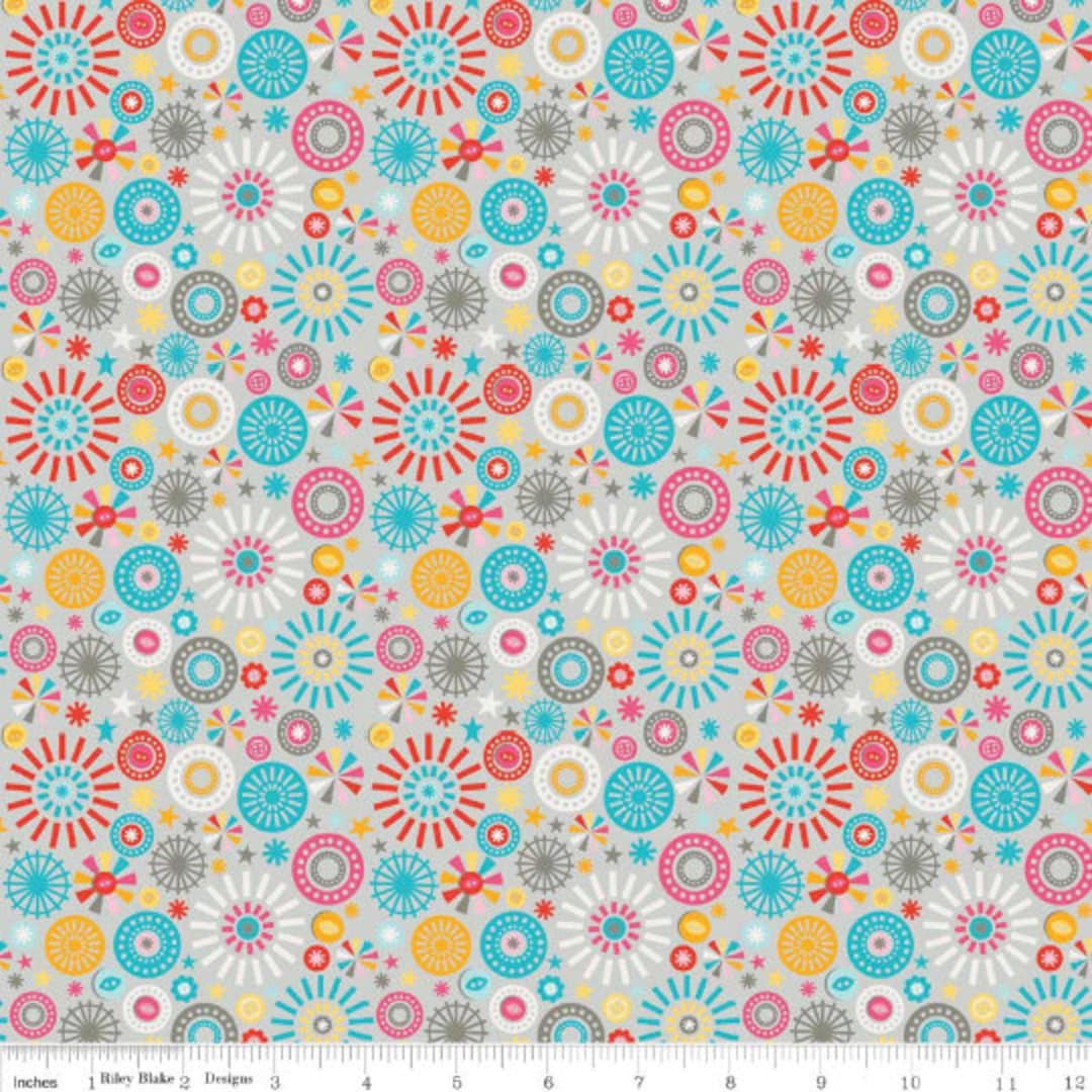 Girl Crazy Petals Gray by Riley Blake Designs 1/2 Yard 100% Designer ...