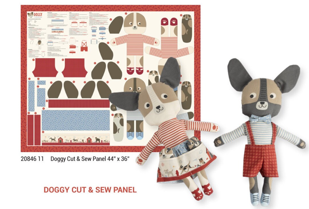 Dog Daze by Moda Doggy Cut and Sew Panel 100% Designer Cotton by Stacy ...