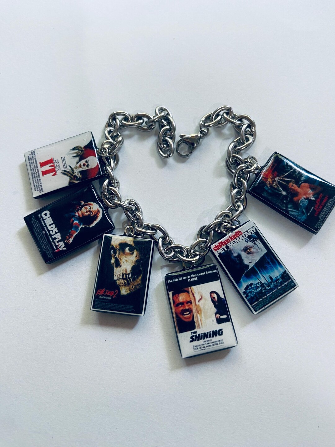 Horror Minis Bracelet Choose Your Own Charms Chunky Stainless Steel ...