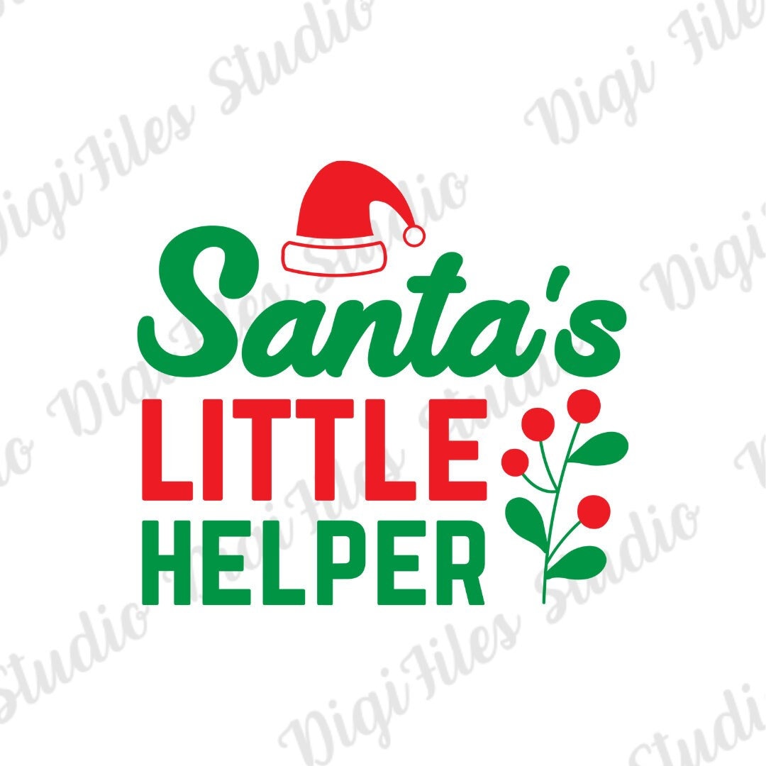 Santa's Little Helper SVG PNG, Santa's Elf SVG, Cricut, Silhouette - Etsy