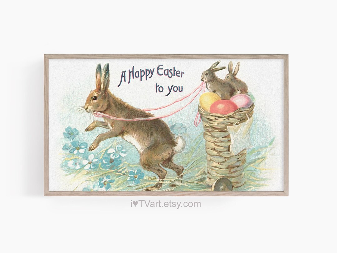Easter Bunny Frame TV Screensaver Samsung Kids TV Art Cute Rabbit Frame ...