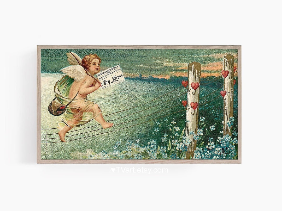 Samsung Frame TV Valentine Cupid Love Message Tv Screensaver Vintage ...