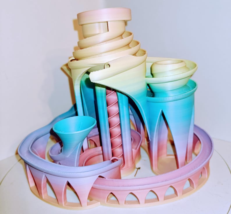 Cyclone Marble Run: Kinetic STEM Desk Toy - Motorized or Manual - Etsy