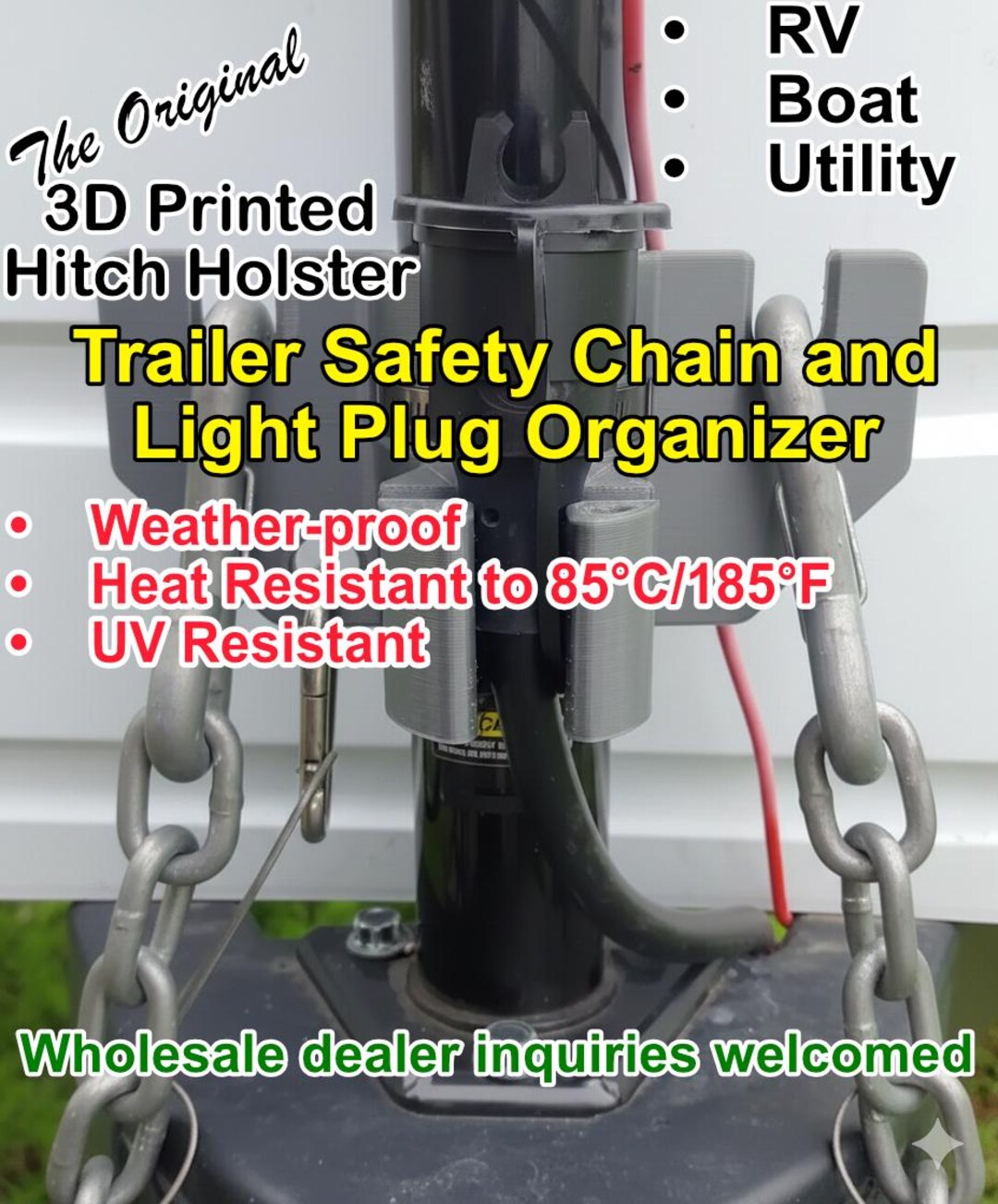 Weatherproof Trailer Plug & Safety Chain Organizer • the Original 3D ...