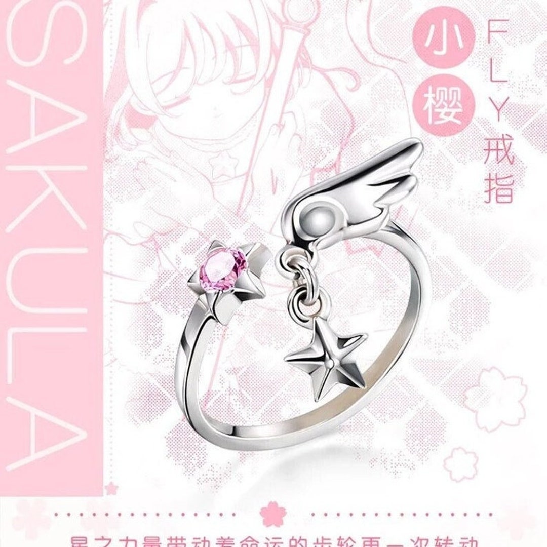 Card Captor Sakura Sterling Silver Ring, Clow Card, Sakura Magic Circle ...