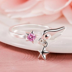Card Captor Sakura Sterling Silver Ring, Clow Card, Sakura Magic Circle ...