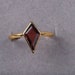 Kite Shape Garnet Unique Ring Modern Art Deco Purpose Ring - Etsy