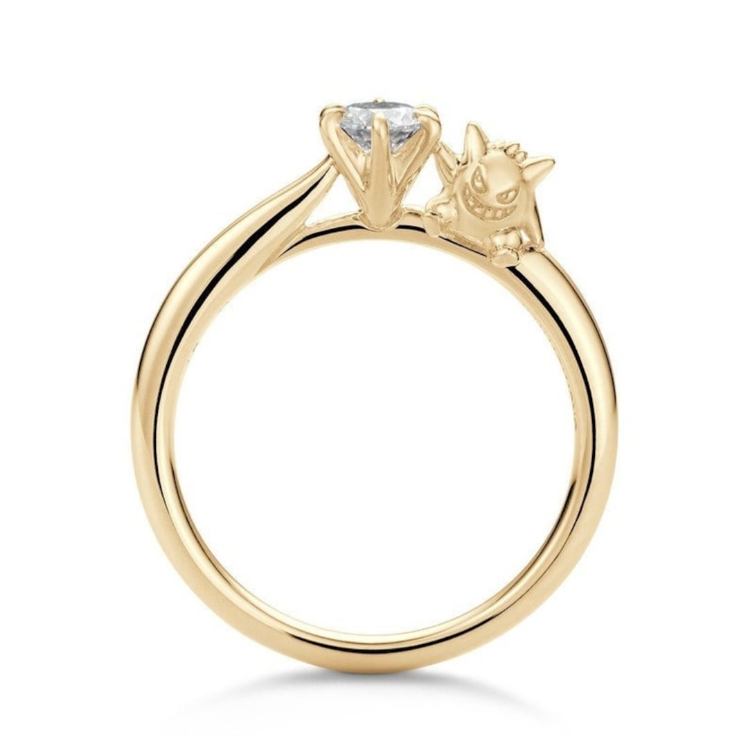 Pokemon Gengar Ring-gengar Ring-925 Sterling Silver Ring-pokemon Ring ...