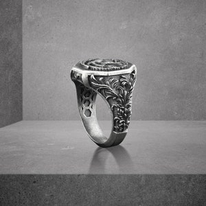 Dragon of Ra Unique Mens Signet Ring Egyptian Mythology - Etsy