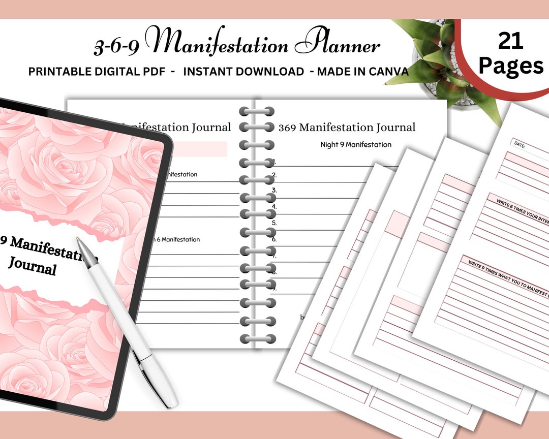 369 Manifestation Journal, 369 Method, Law of Attraction Journal, 369 ...