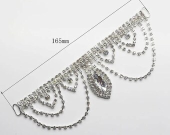 AB Silver Rhinestone Bikini Connector, Chain Swimwear Bikini Connector ...