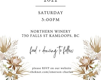 Invite Two Locations - Etsy