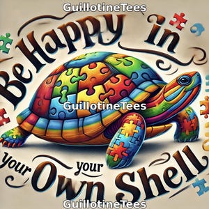 Be Happy in Your Own Shell Autism Design PNG File - Etsy
