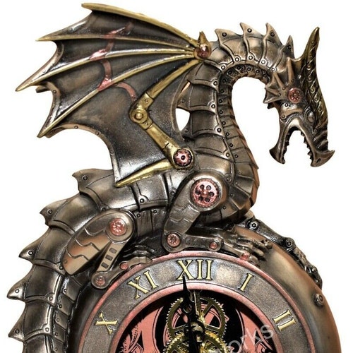 Steampunk Dragon Eye Bronze Finish Table Mechanical Clock - Etsy