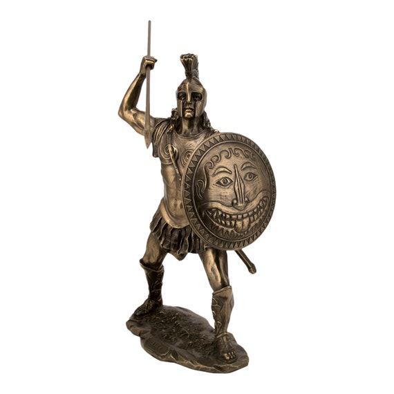 Ajax With Spier and Shield Cold Cast Bronze & Resin Statue | Etsy