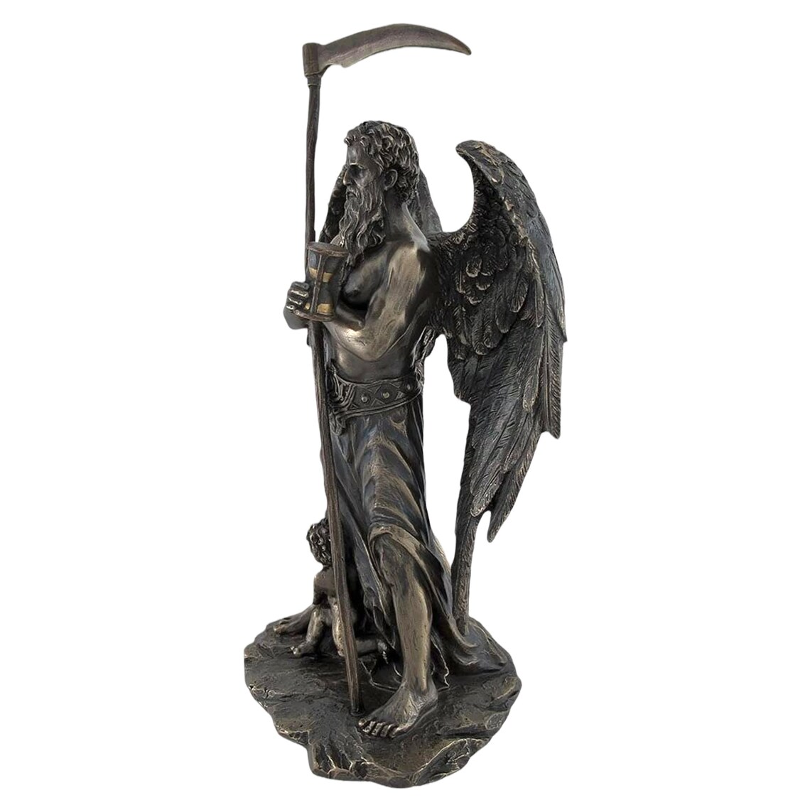 Chronos Father Time Standing With Child Playing at His Feet - Etsy