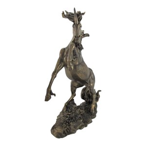 Rearing Unicorn One Horned Horse Monocerus Cold Cast Bronze & Resin ...