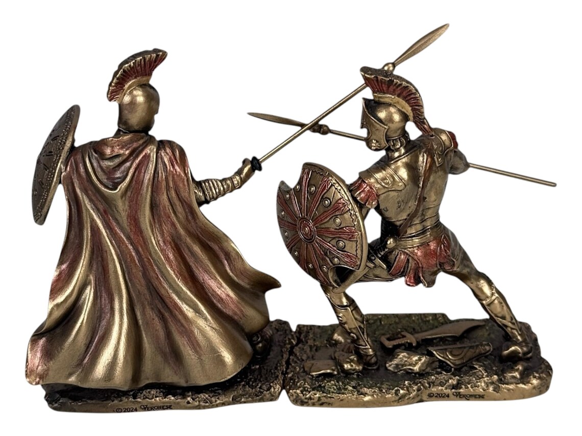 Set Hector Vs Achilles Battle Fight Greek Mythology Cold Cast Βronze ...