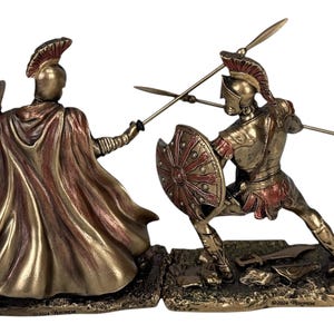 Set Hector Vs Achilles Battle Fight Greek Mythology Cold Cast Βronze ...