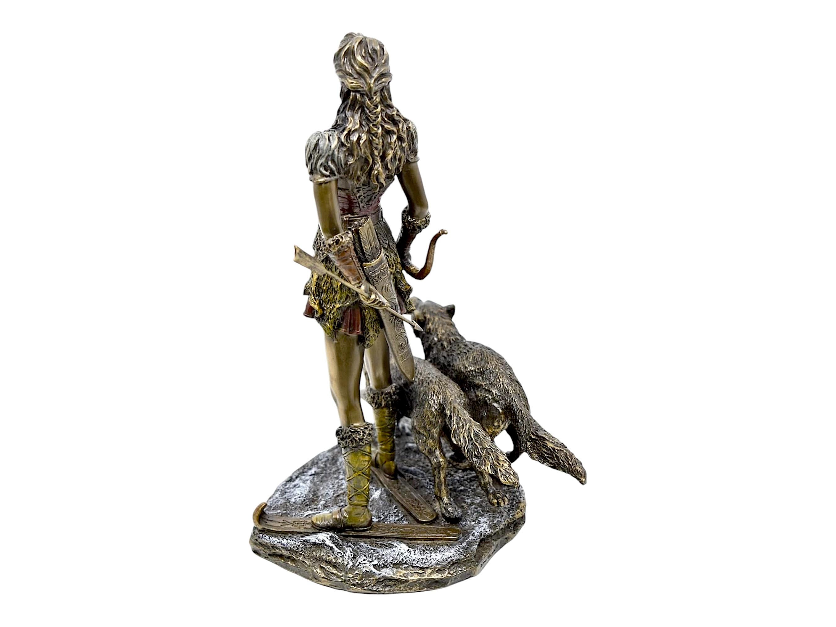 Skadi Norse Goddess Statue, Cold Cast Bronze Resin Viking Figurine - Etsy