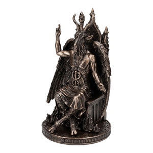 Baphomet Satan Winged Man With the Head of a Goat Figurine Cold Cast ...