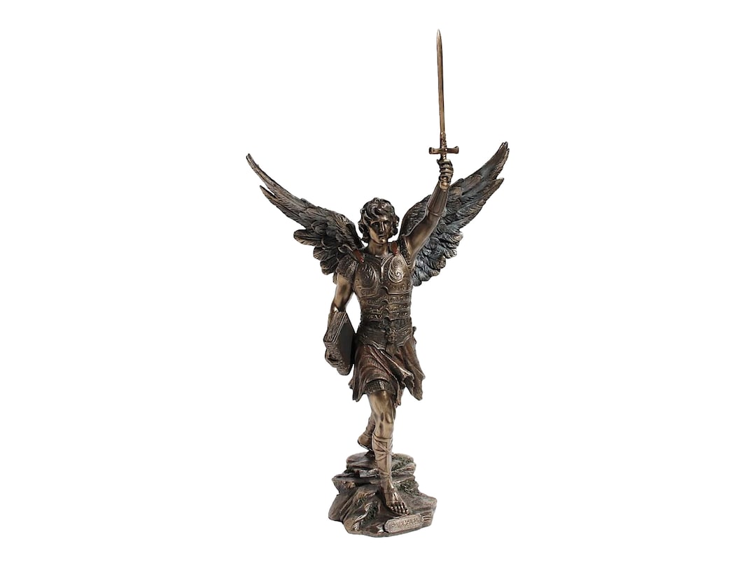 Archangel St. Raguel Angel of Justice Cold Cast Bronze & Resin Statue ...