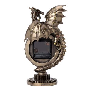 Steampunk Dragon Clock on Gear Stand Cold Cast Bronze & Resin Statue Sculpture - Etsy