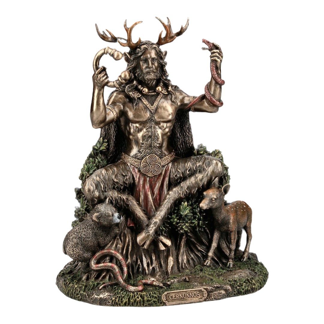 Cernunnos Celtic Horned God of Animals and the Underworld Bronze Finish ...