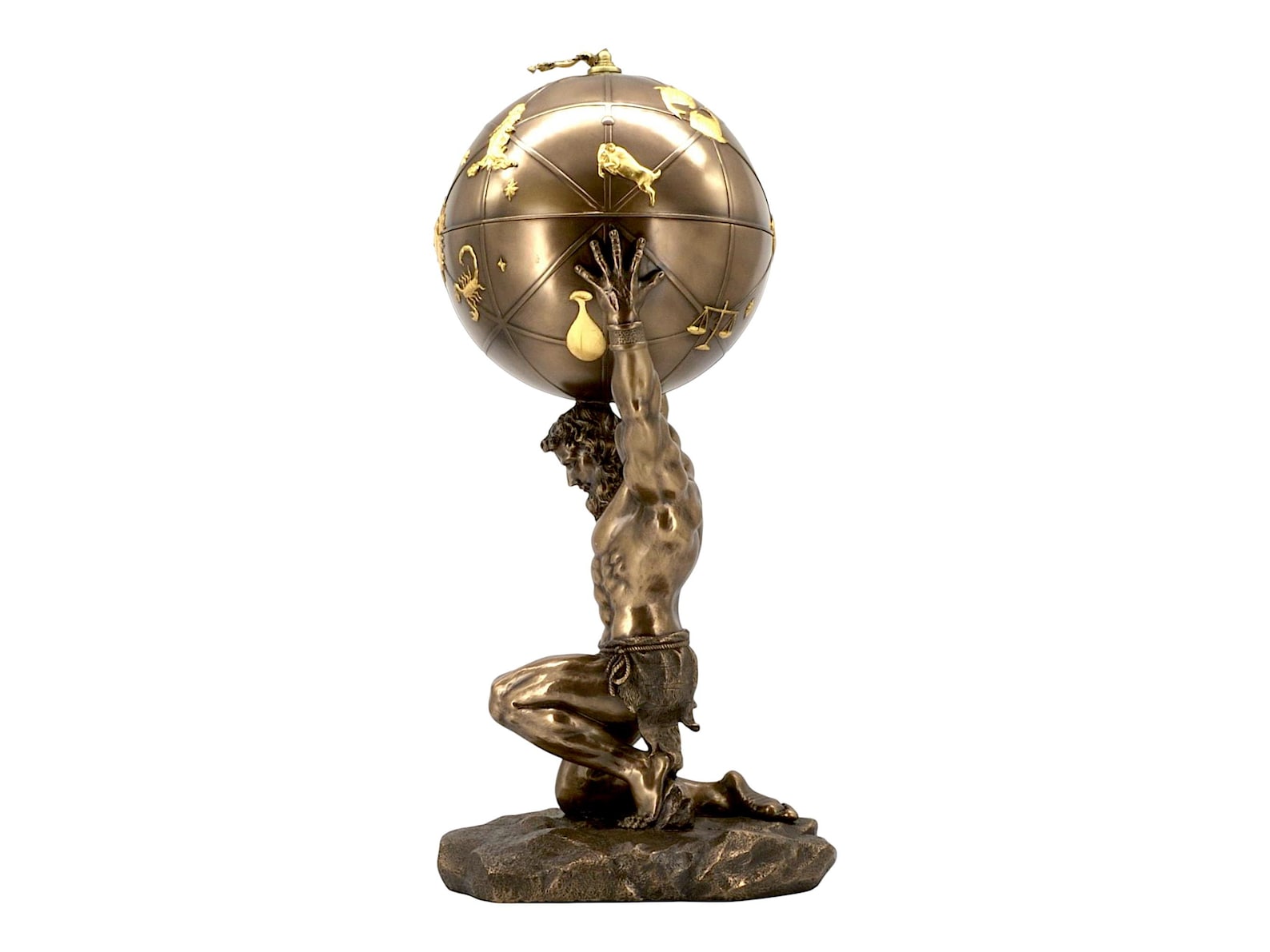 Large Atlas Titan Carrying the Earth Greek God Cold Cast Bronze & Resin ...