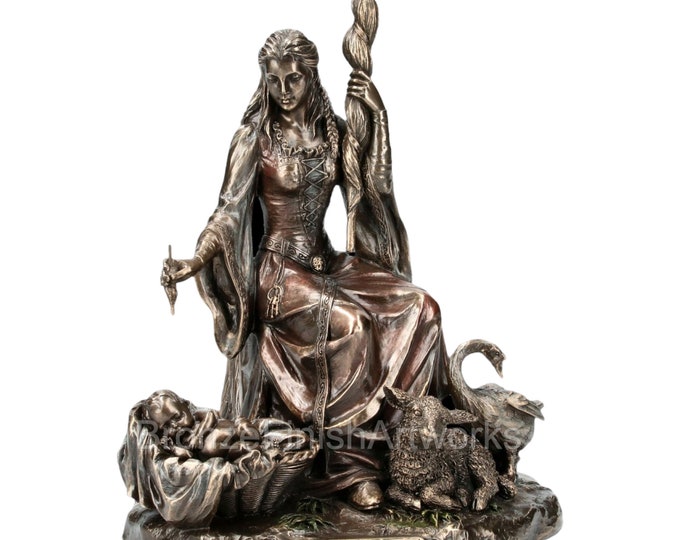 Frigga Norse Goddess of Love Marriage and Destiny Bronze Finish Statue ...