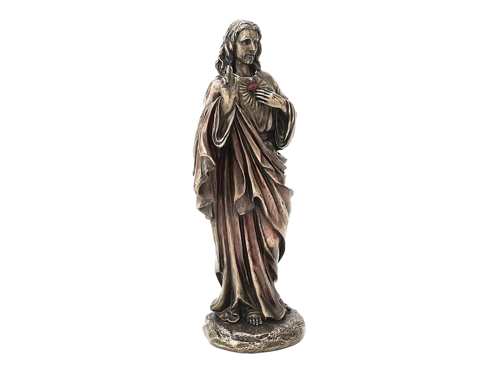 Sacred Heart of Jesus Christ Cold Cast Bronze & Resin Statue Sculpture ...