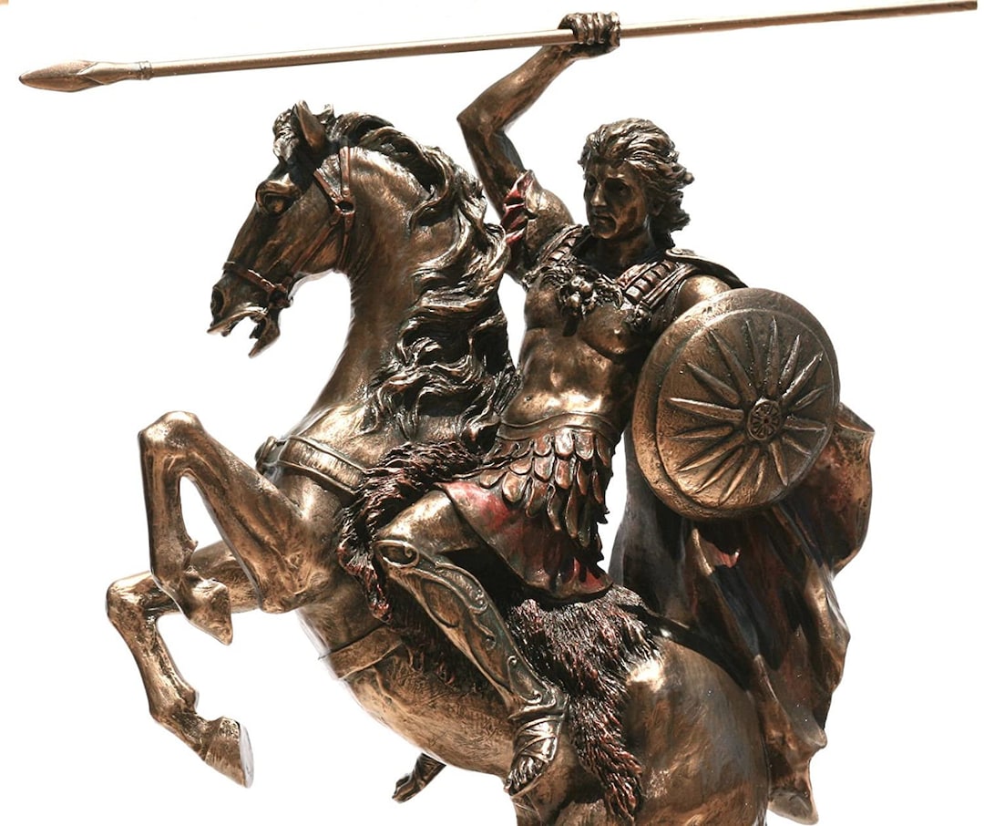 Bronze Finish Alexander the Great Statue: Greek Macedonian King on ...