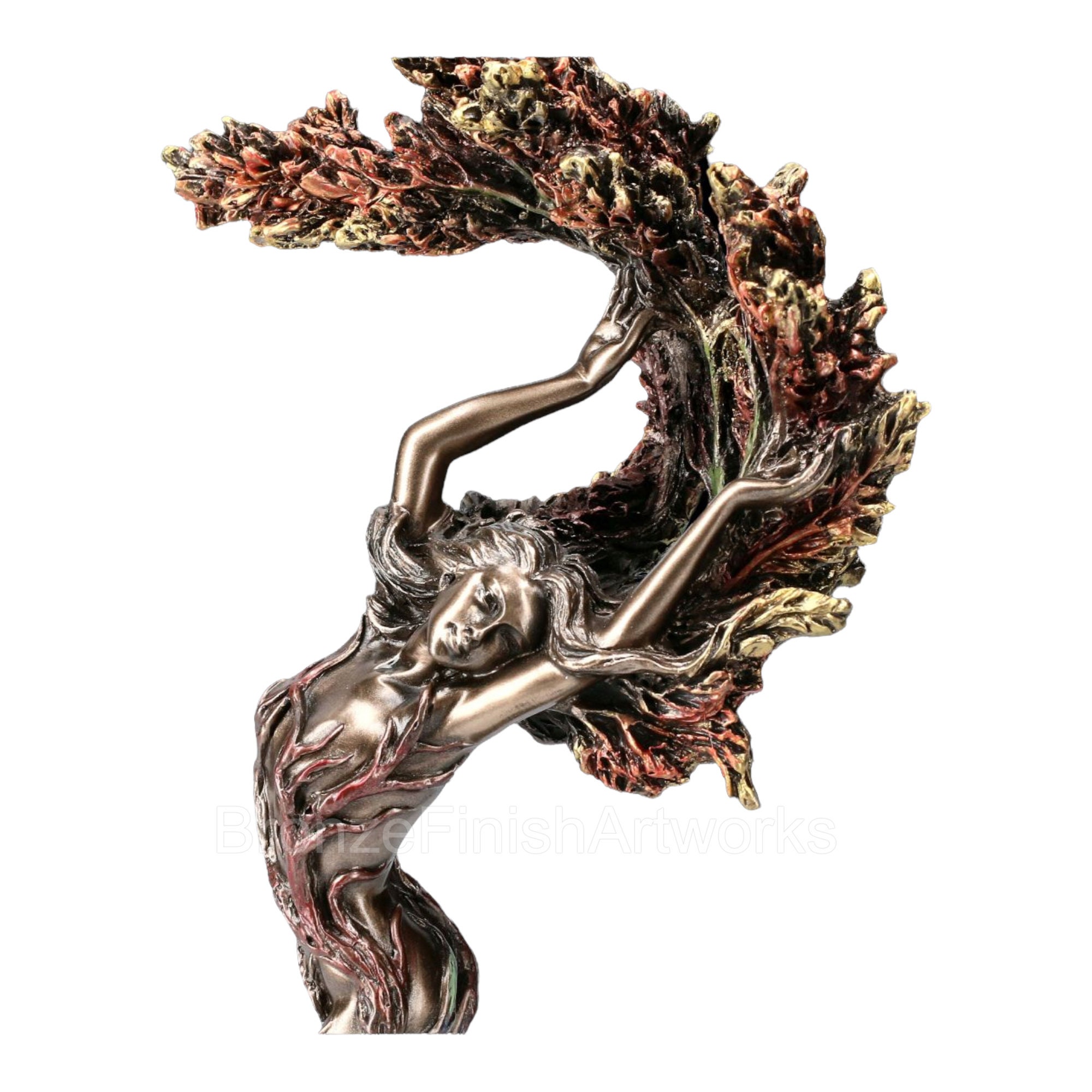 Dryad Forest Nymph Autumn Cold Cast Bronze & Resin Statue - Etsy