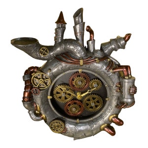 Steampunk Magnum Opus Wall Clock With Moving Gears - Etsy