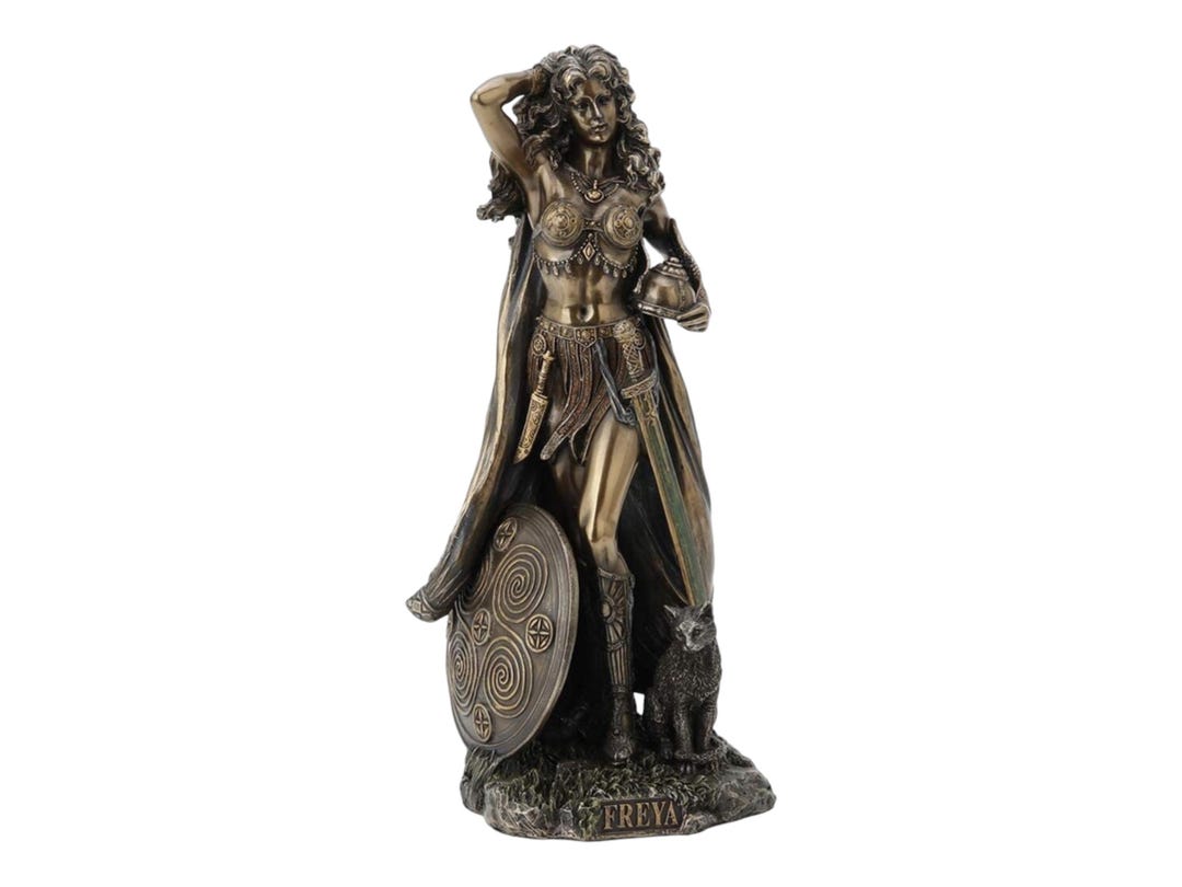Freya Norse Mythology Goddess of Love Fertility Cold Cast Bronze ...