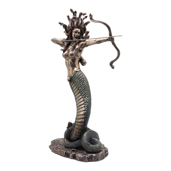 Furious Medusa Shooting Arrow Sculpture Figure Cold Cast - Etsy