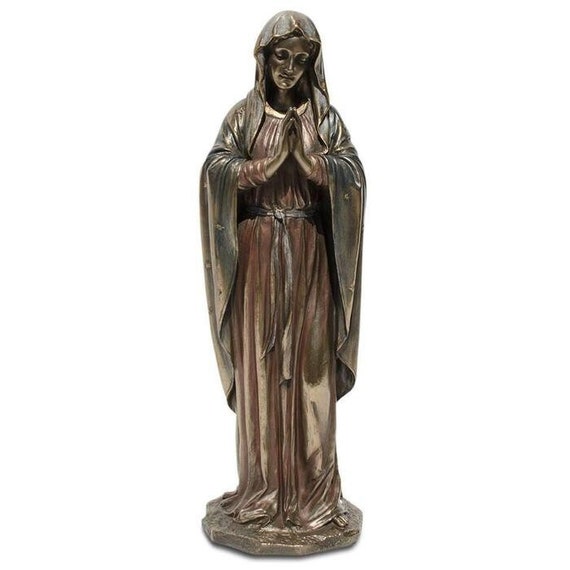 Praying Virgin Mary Holy Maria Figurine Statue Figure Bronze | Etsy
