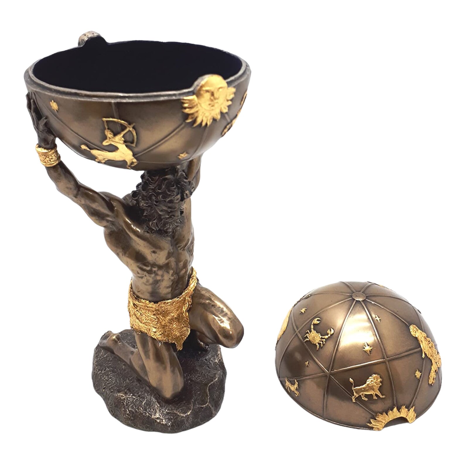 Atlas Titan Celestial Sphere Mythology Greek Cold Cast Bronze & Resin ...