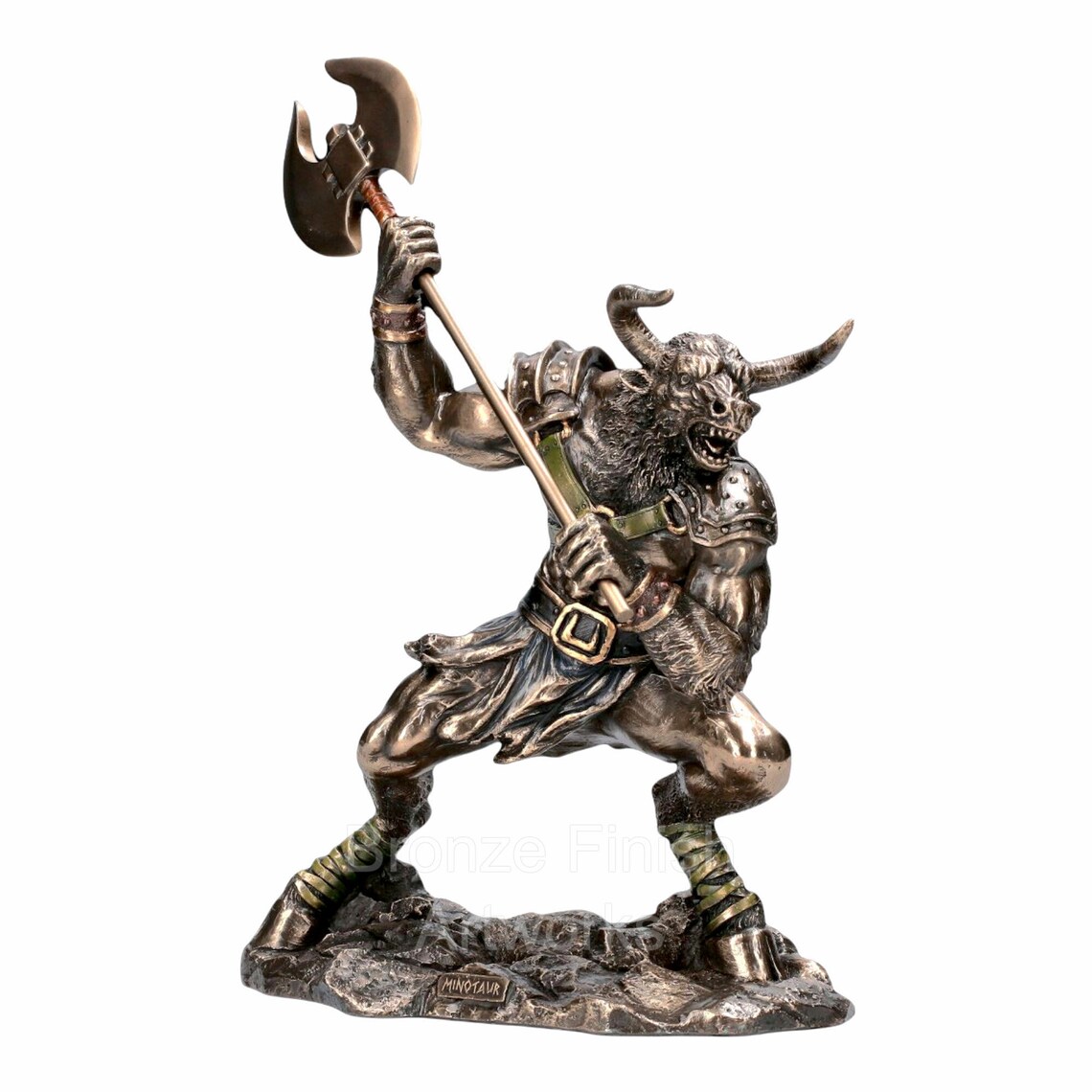 Theseus & the Minotaur Set Fight in the Labyrinth Statue Sculpture ...
