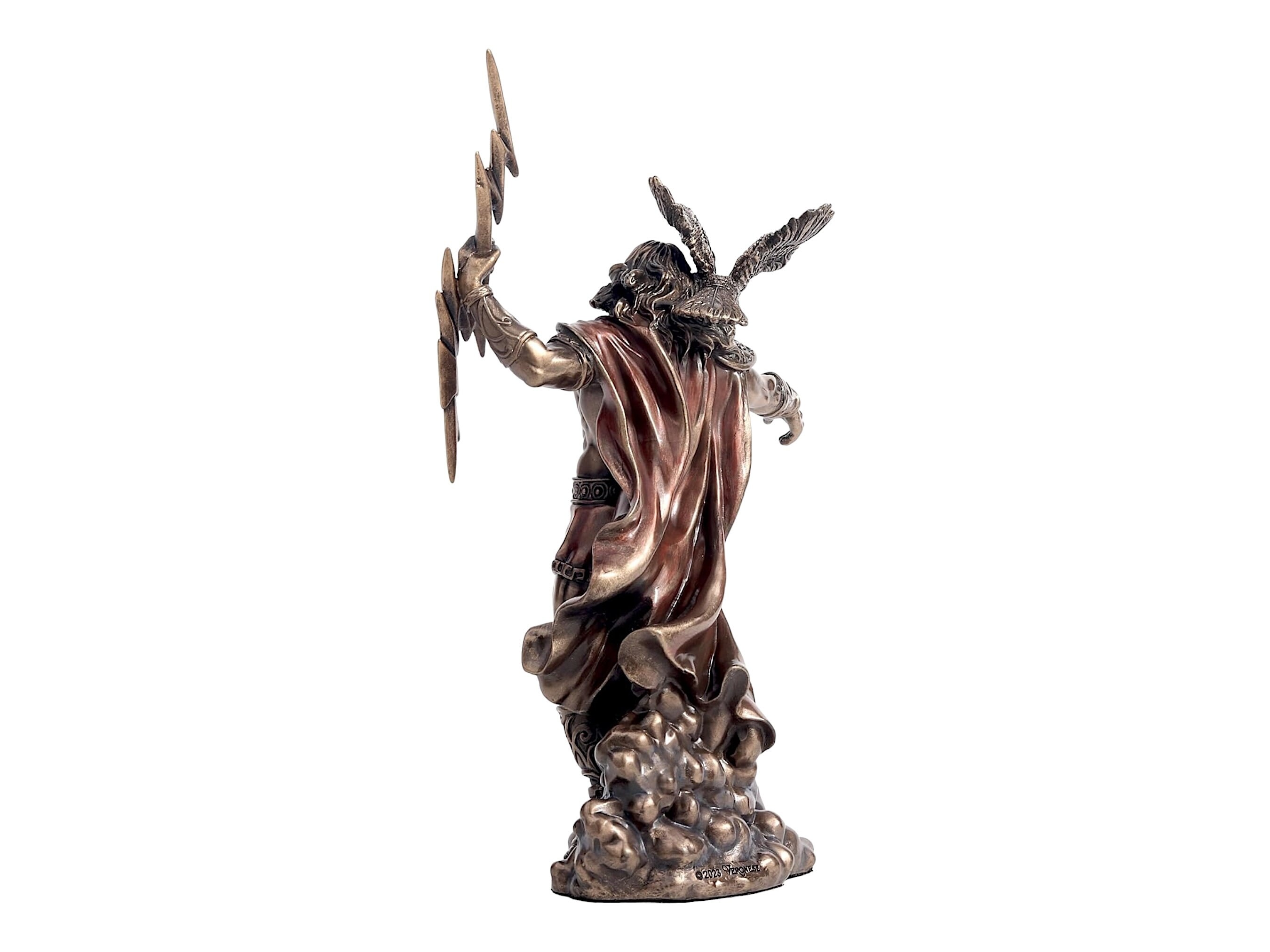 Zeus the Greek God of the Sky Cold Cast Bronze & Resin Statue Sculpture ...