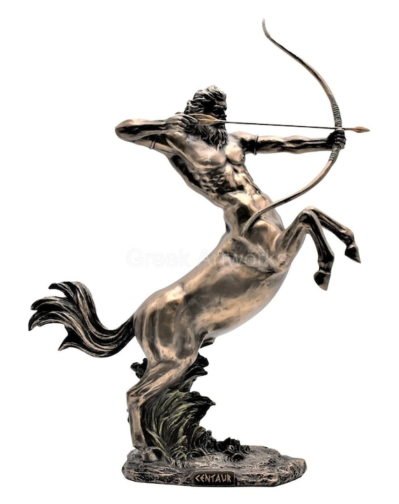 Centaur With Bow & Arrow Greek Figurine Sculpture Statue Cold - Etsy