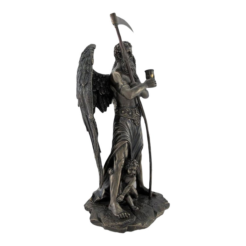 Chronos Father Time Standing With Child Playing at His Feet - Etsy