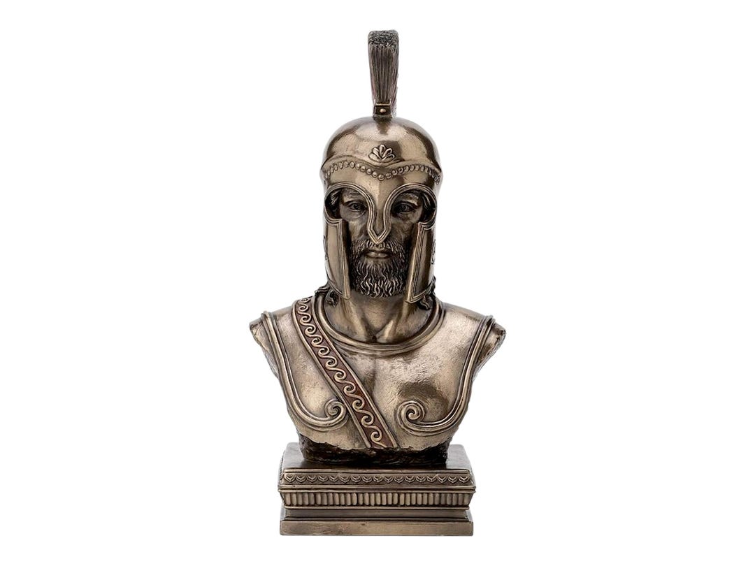 Spartan Hoplite Warrior Half Bust Cold Cast Bronze & Resin Statue ...