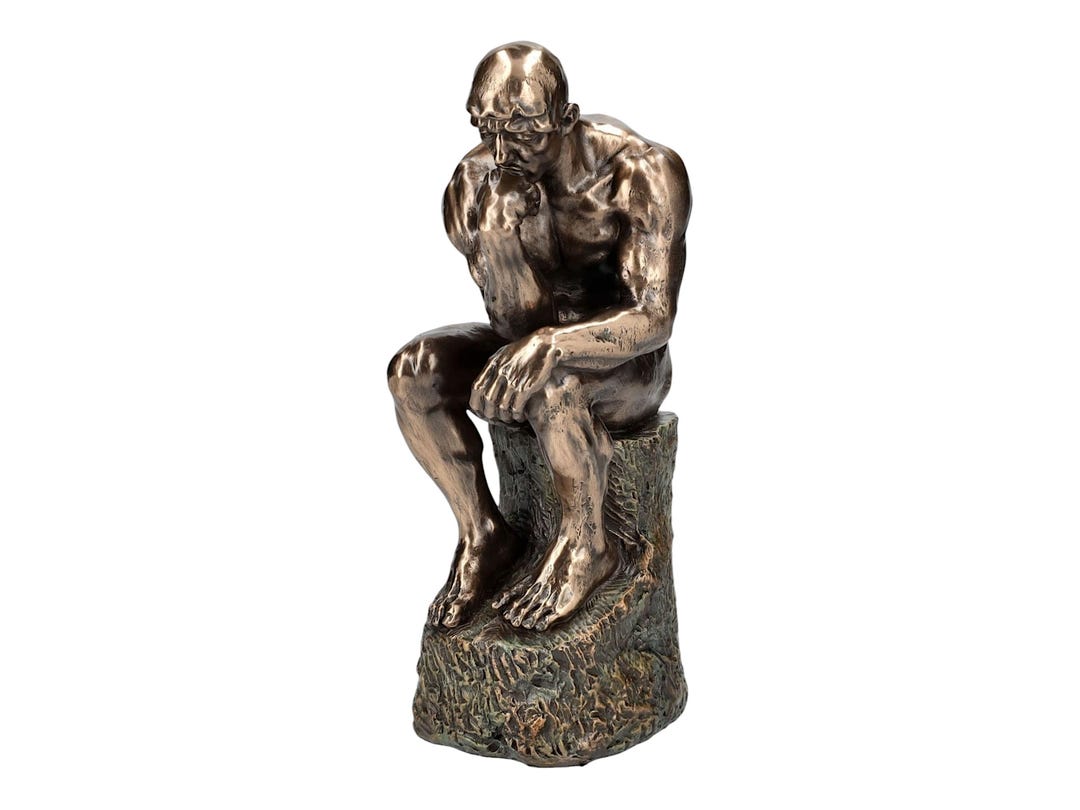 Rodin the Thinker Cold Cast Bronze & Resin Statue Sculpture - Etsy