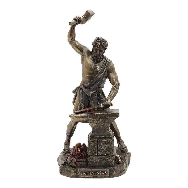 Hephaestus Greek God of Fire and Forge Decorative Statue - Etsy