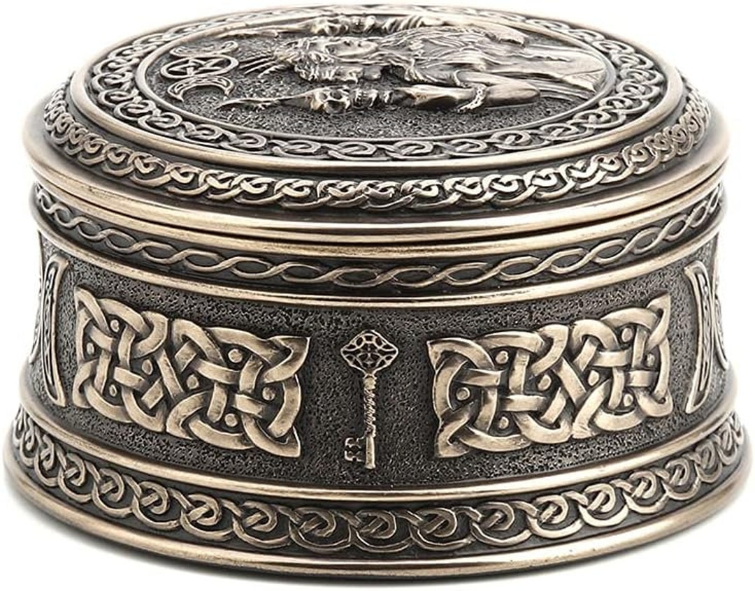 Hecate Goddess of Chthonic Round Trinket Box Cold Cast Bronze & Resin ...