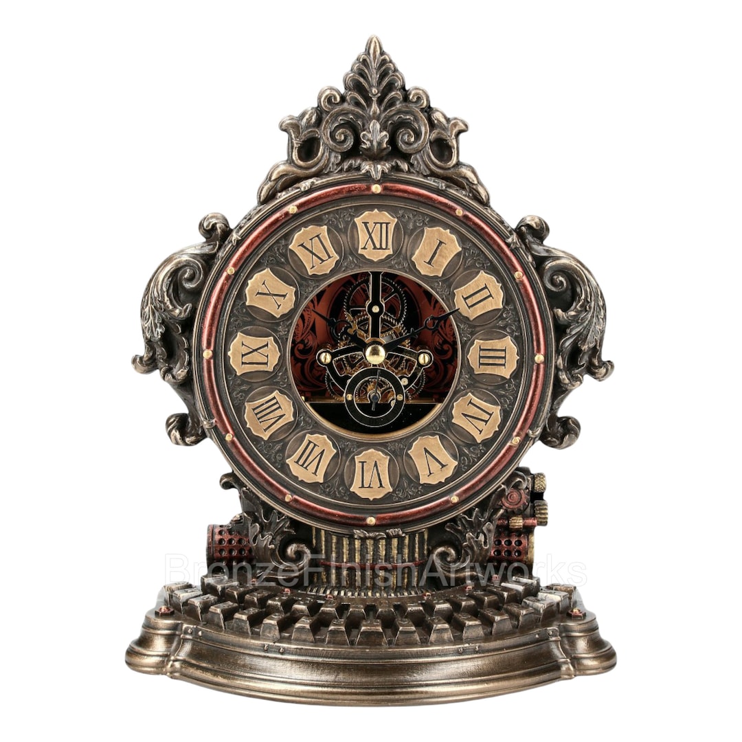 Steampunk Table Mechanical Clock - Typewriter - Etsy