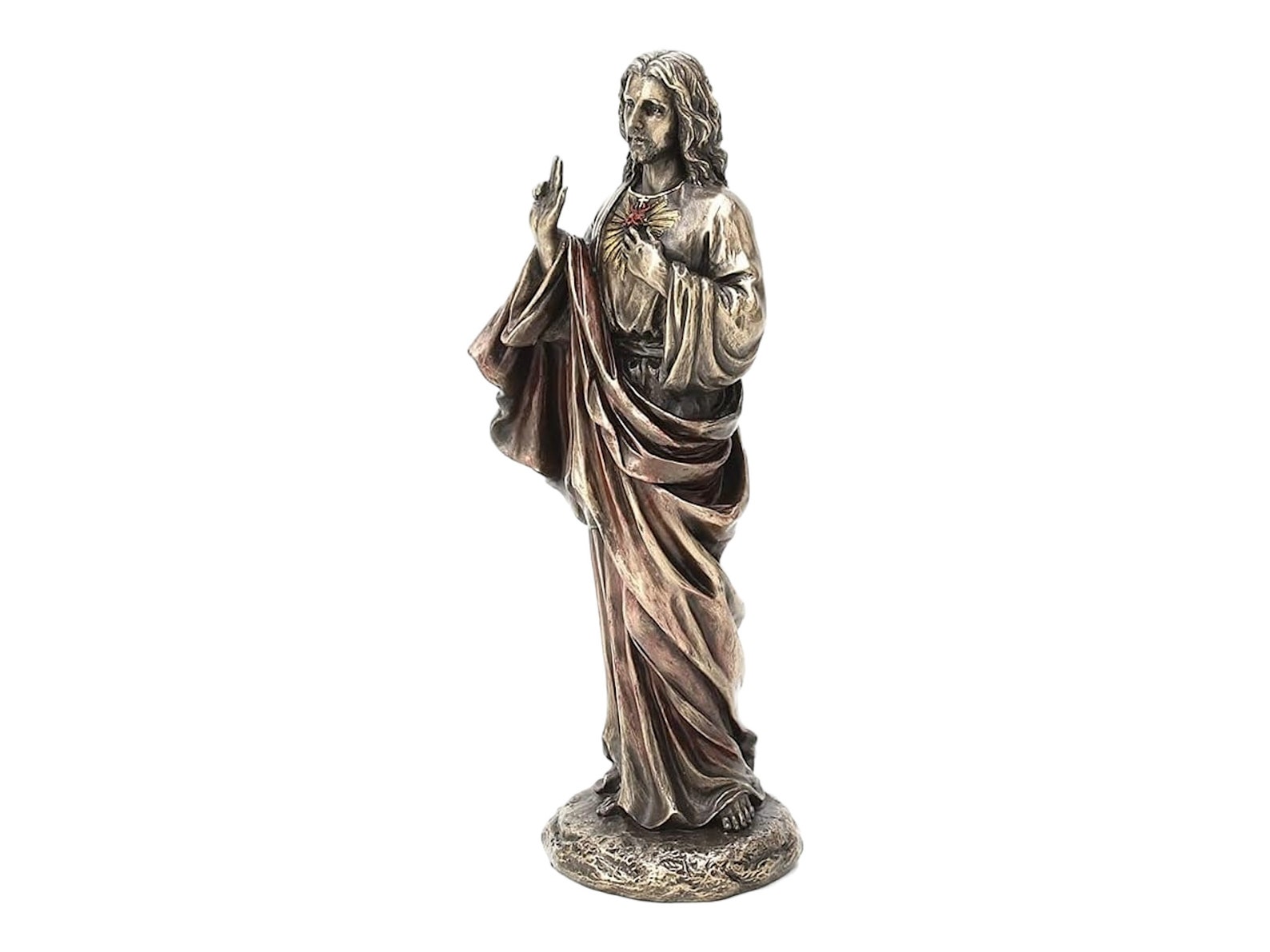Sacred Heart of Jesus Christ Cold Cast Bronze & Resin Statue Sculpture ...
