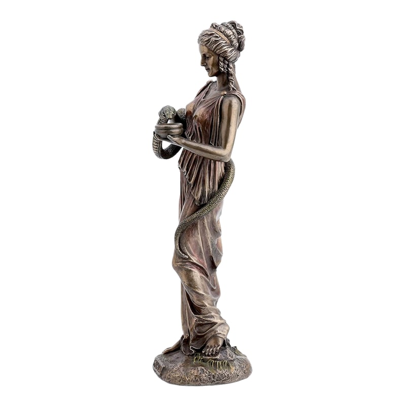 Hygeia Greek Goddess of Health Figurine Cold Cast Bronze & - Etsy